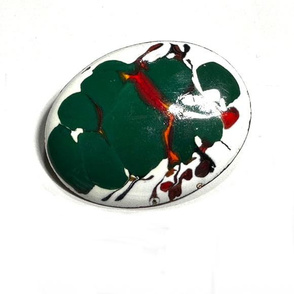Jewelry | 525 Abstract Paint Splatter Oval Brooch Scatter Pin Shiny ...